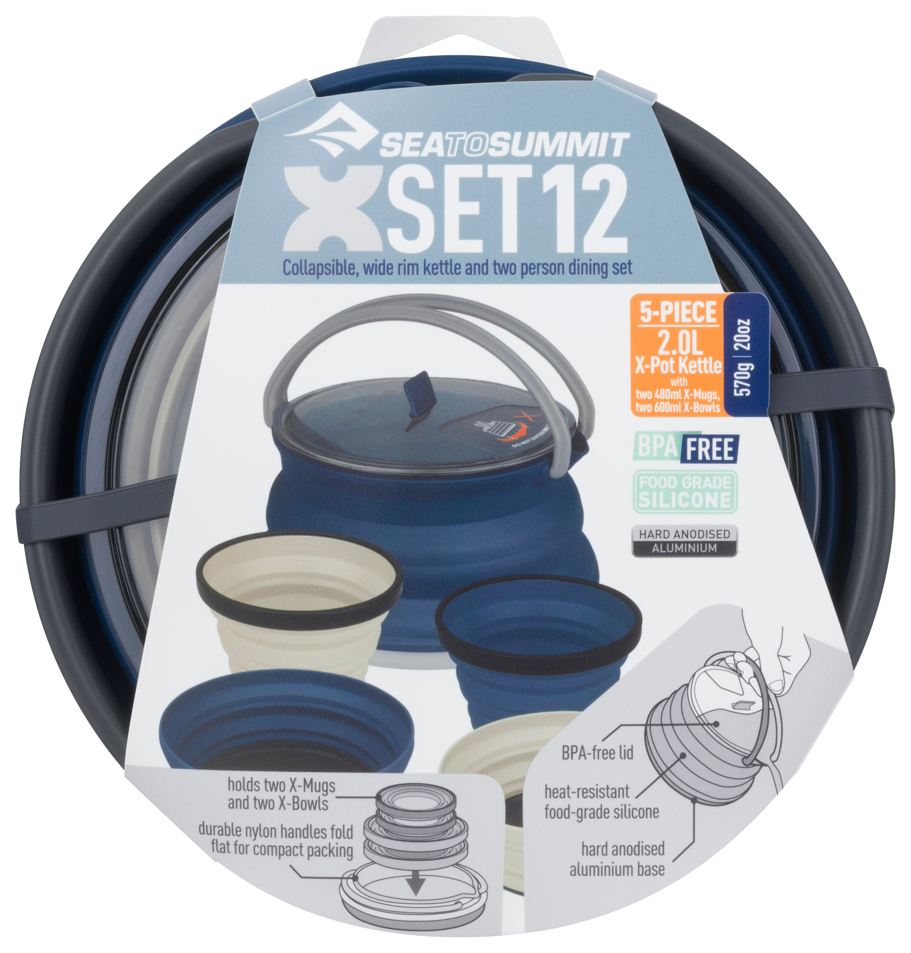 Sea to Summit X-Set 12 Collapsible 5-Piece Cookware Set | Bass Pro Shops